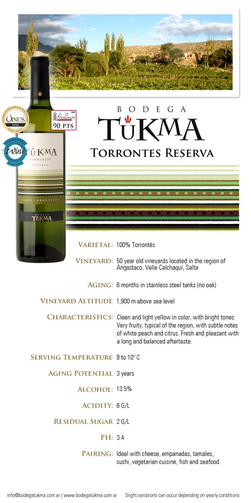Tukma Torrontes Reserva | KTT Fine Wine Singapore