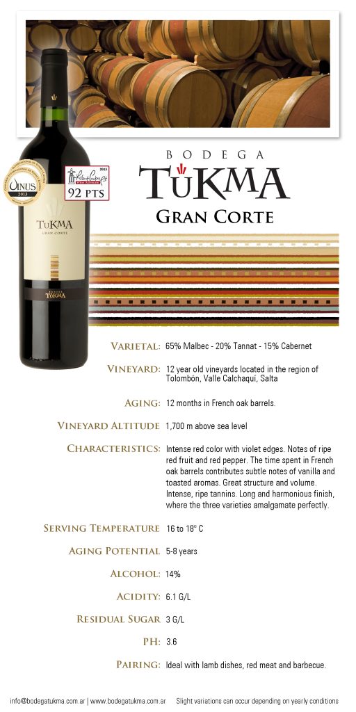 Tukma Gran Corte | KTT Fine Wine Singapore
